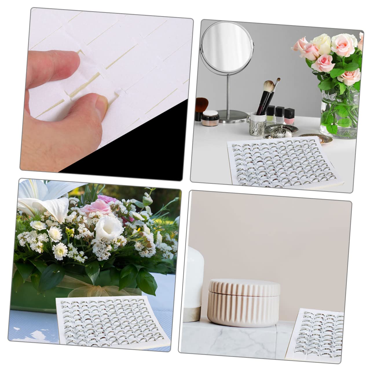 Abaodam 5pcs storage box sponge pad ring display pad black foam ring insert jewelry insert display mats foam insert display trays trinket tray Ear Stud Sponge Insert white cabinet earrings