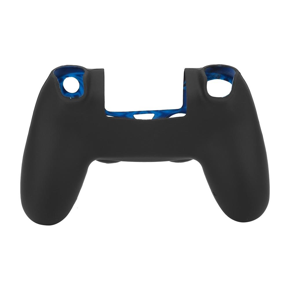 DJDK Case for ps4 Controller,Soft Silicone Case Skin Grip Shell Cover for Playstation 4 PS4 Controller(Black&Blue)