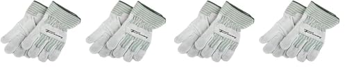 Forney 53204 Cowhide Leather Palm Men's Work Gloves, X-Large, Gray