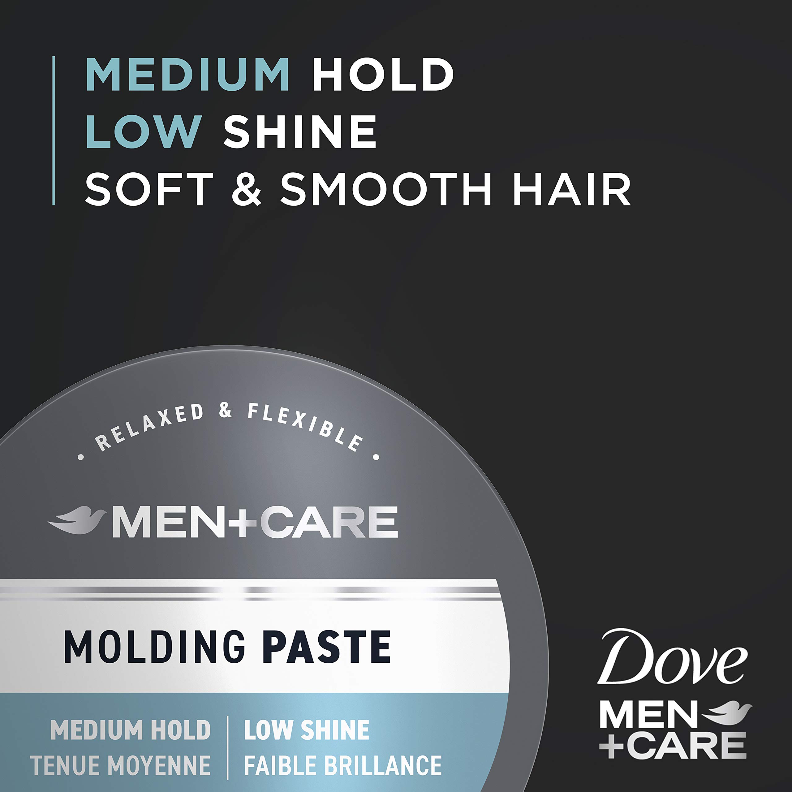 DOVE MEN + CARE Styling Aid Hair Product Medium Hold Sculpting Hair Paste Hair Styling for a Textured Look With A Matte Finish 1.75 oz