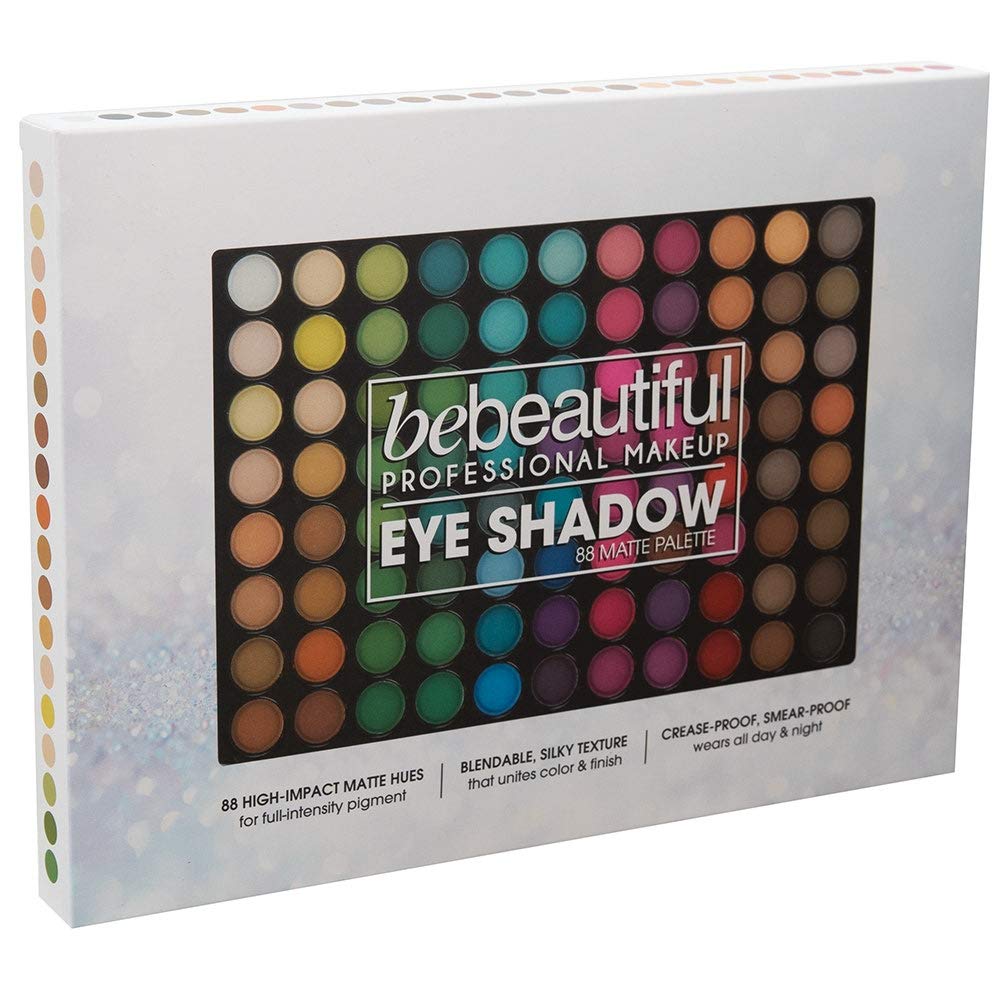 ForPro Professional Collection Bebeautiful Professional Makeup Eyeshadow with Applicators, 88-Color Palette, Warm