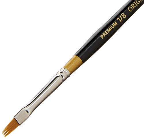 KINGART Original Gold 9120-1/8 Flat Rake Series Premium Golden Taklon Multimedia Artist Brushes