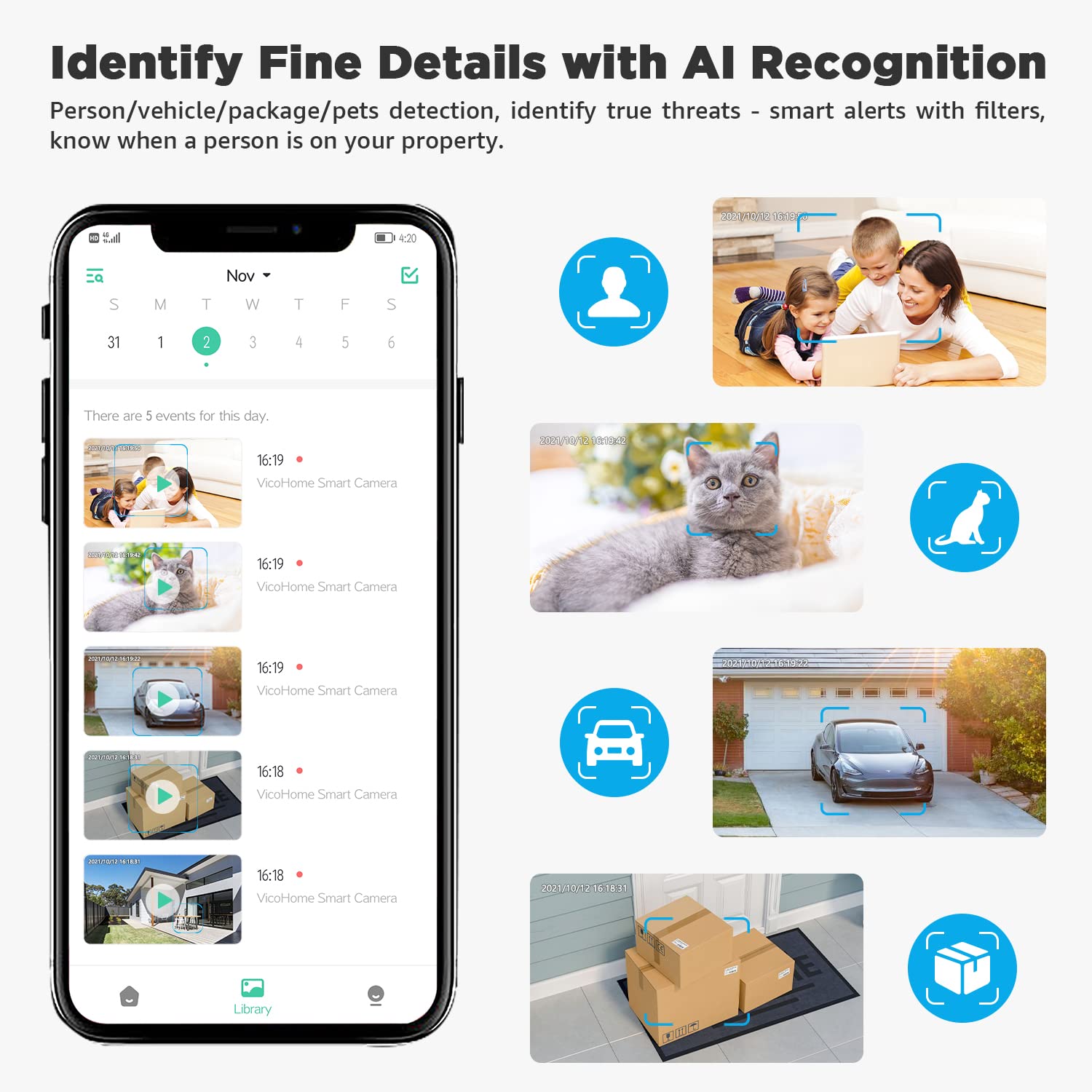 2K Solar Security Camera Wireless Outdoor, DIHOOM 4MP Spotlight WiFi Camera Battery Powered IP Camera AI Motion Detection, 2-Way Audio Video Surveillance Camera for Home Security Siren Alarm