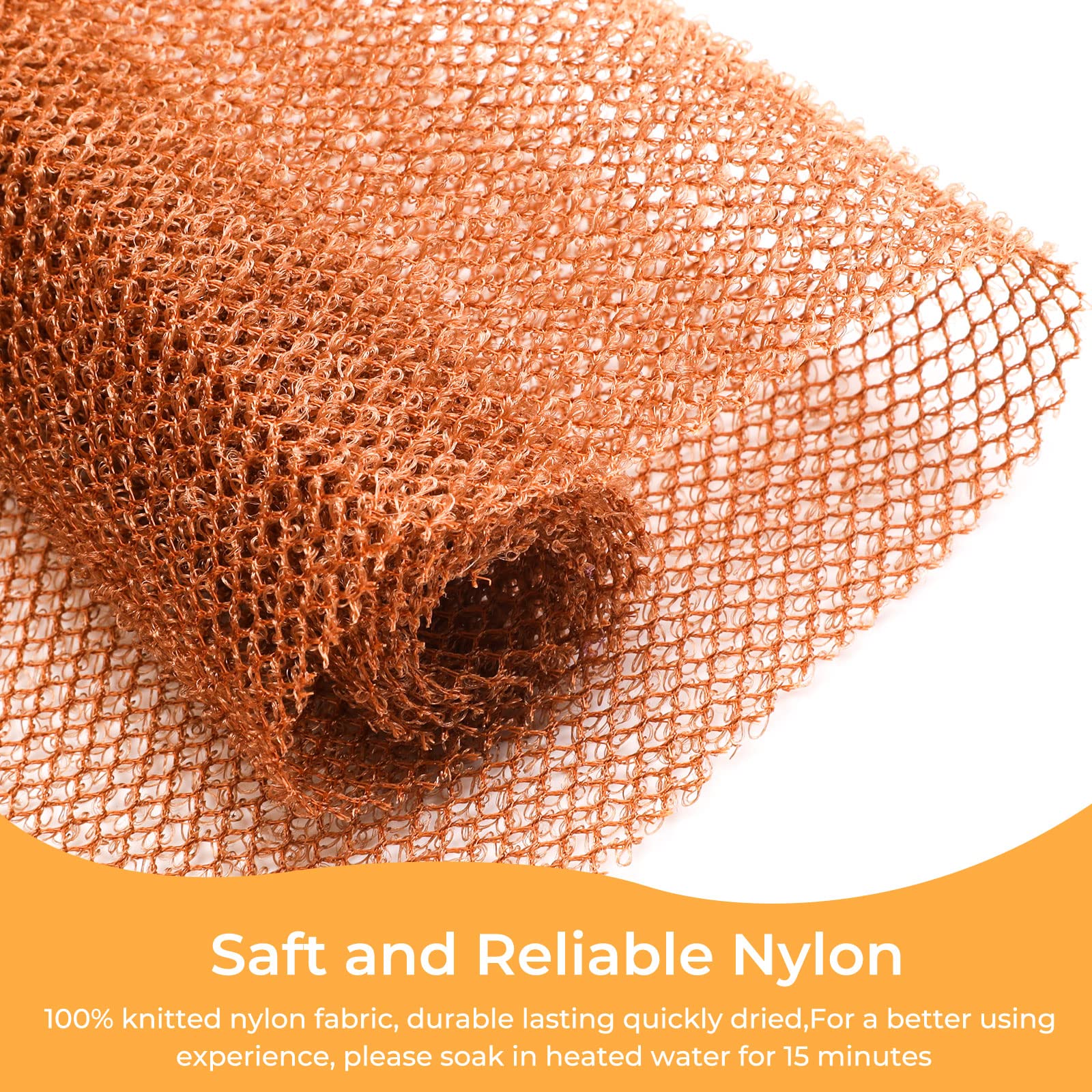 5 Pieces African Net Sponge, African Long Net Bath Sponge, Exfoliating Net Shower Sponge for Body African, Net Bathing Sponge Body Scrubber, Back Scrubber Skin Smoother for Daily Use