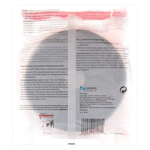 Dogit Design Carbon Replacement Foam Filter Cartridge for Dogit Design Fresh & Clear Fountain - 3-Pack by Dogit