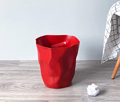 Peacewish Square Red Trash Can Wastebasket, Garbage Container Bin for Bathrooms, Powder Rooms, Kitchens, Home Offices (red, Pack of 1)
