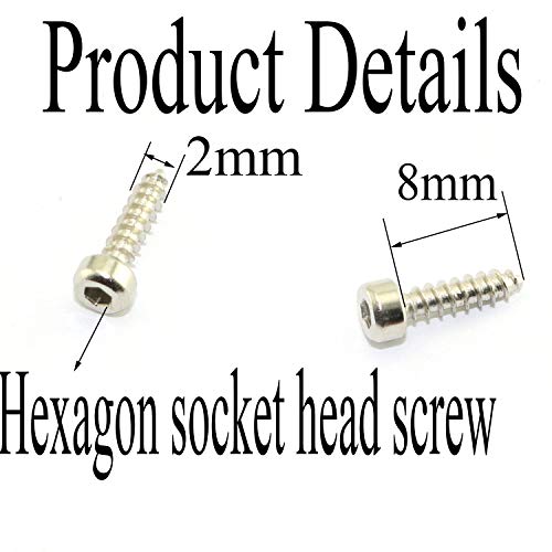 Pro Bamboo Kitchen 120pcs Cap Head Hex Socket Self Tapping Screws M2x8mm Nickel Plated