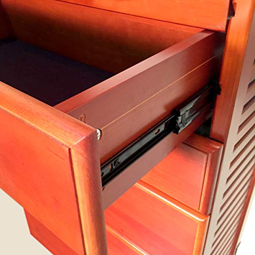 John Louis Home 12in deep Solid Wood Premier 5 Drawer Storage Tower Red Mahogany