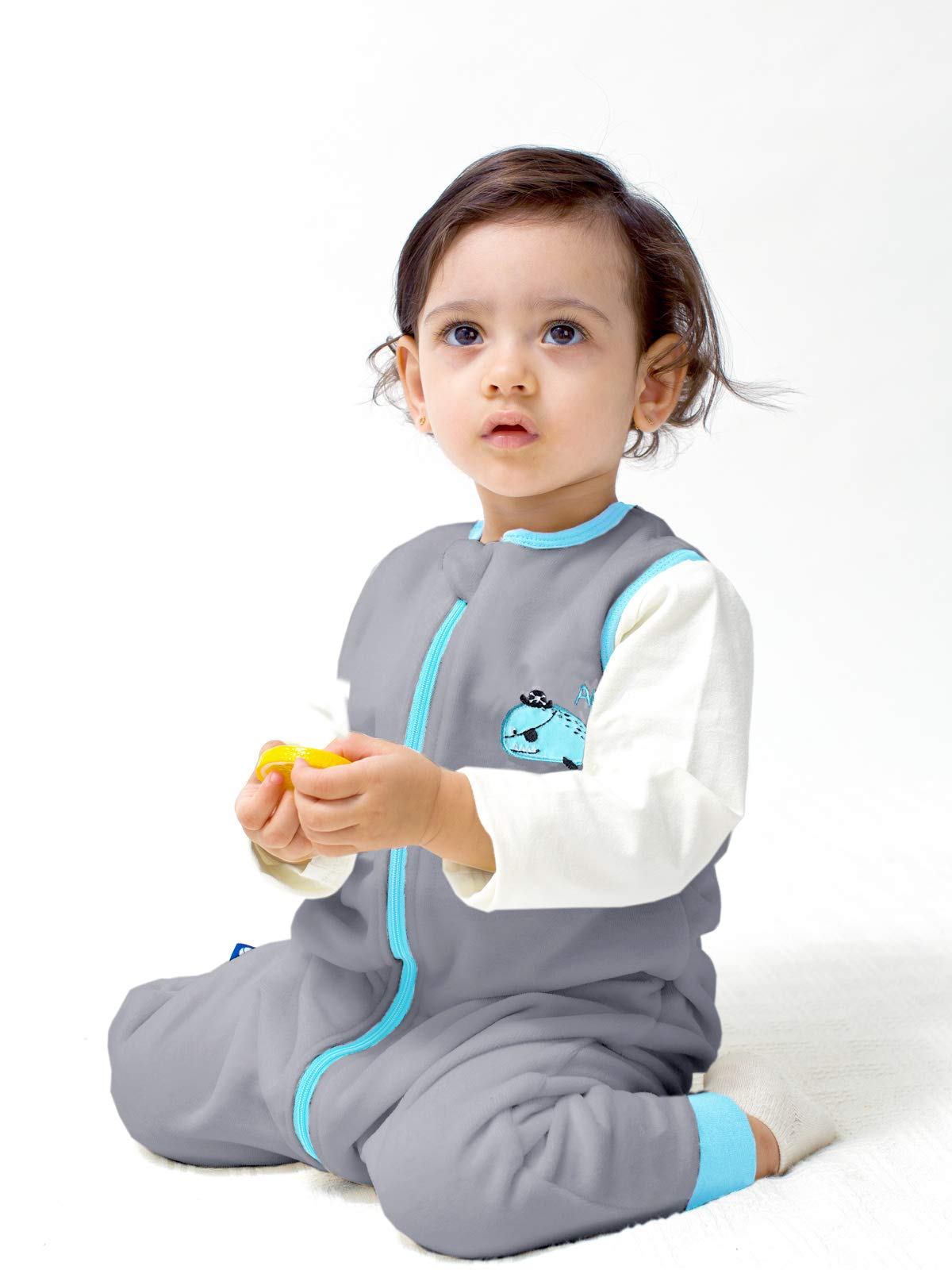 Sincere ililmmoe Baby Sleep Sack Spring Autumn Warm Infant Walking Sleeping Bag with Legs Wearable Blankets Pajamas 6months-4Years Gray/M