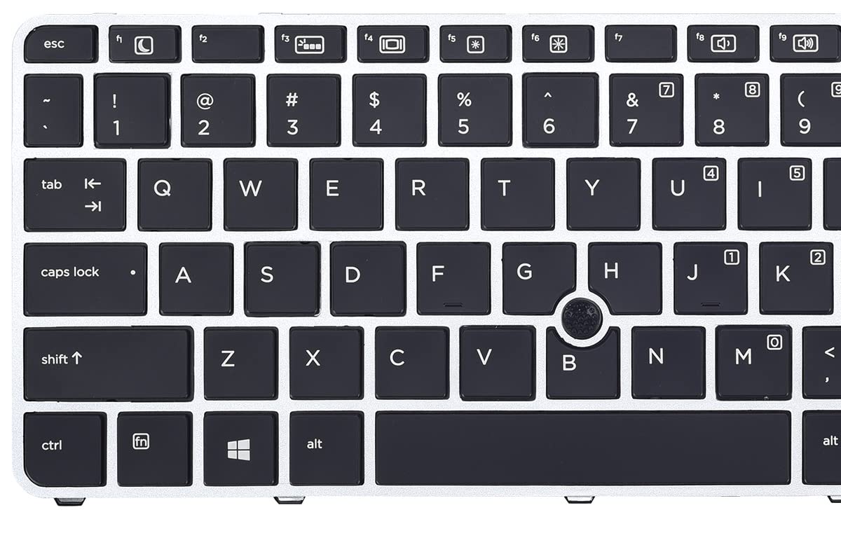 Replacement Keyboard for HP Elitebook 840 G3 848 G3, Elitebook 745 G3 745 G4 Series Laptop with Backlit Silver Frame US Keyboard