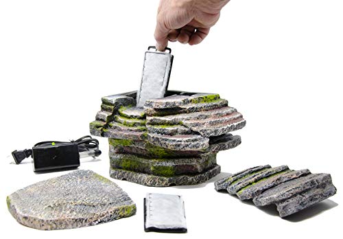 Penn-Plax Reptology Crystal-Falls Tiered Water Filtration System for Vivarium & Terrarium Setups β Keeps Water Clean & Safe for Aquatic Turtles, Amphibians, and Fish