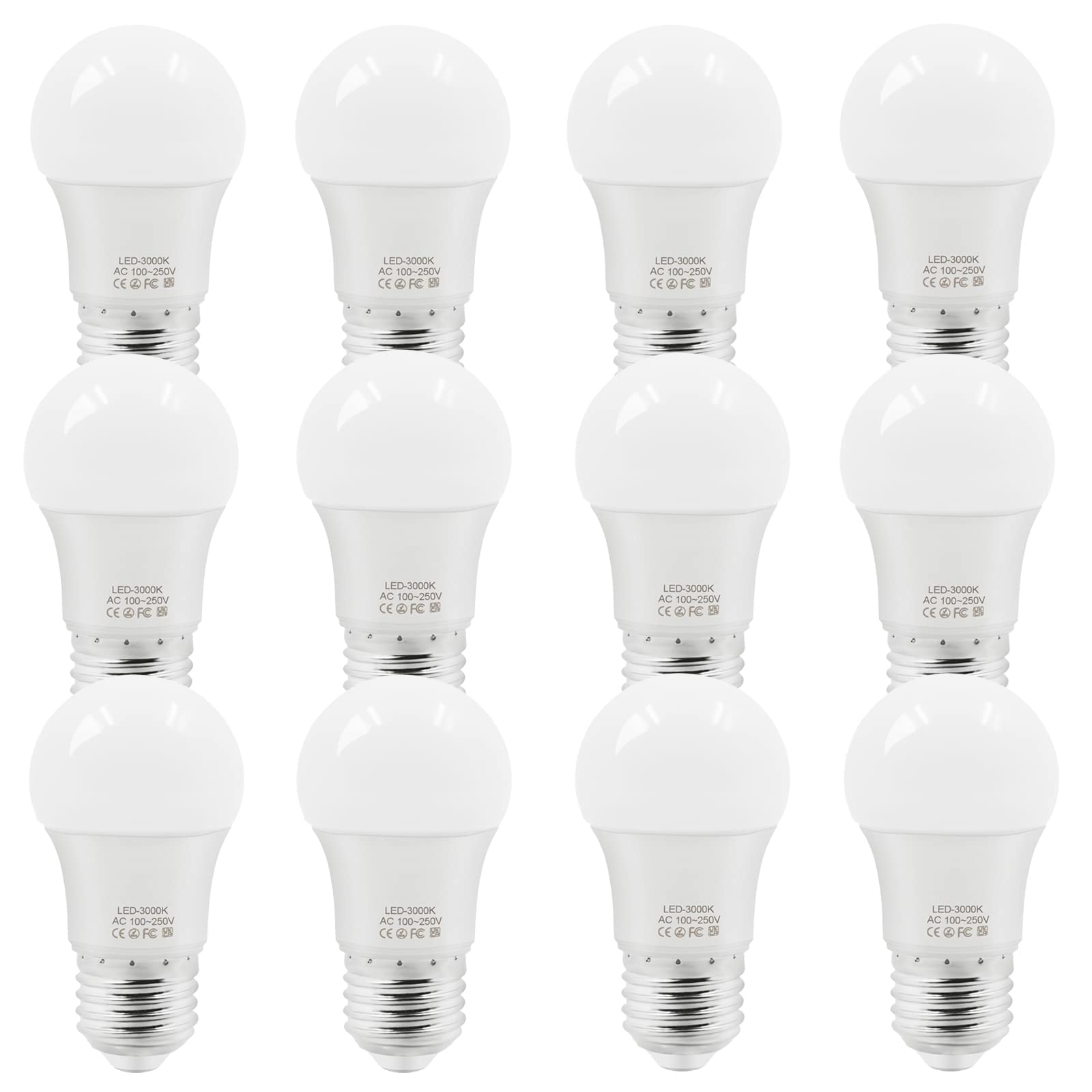 40W Refrigerator Light Bulb Small A15 & G45 LED Bulb Non-Dimmable,5W(40 Watt Equivalent),E26 Base,Soft White 3000K,450 Lumen,120V LED Appliance Bulb for Kitchen,Freezer,Ceiling Fan,Floor Lamp(12 Pack)