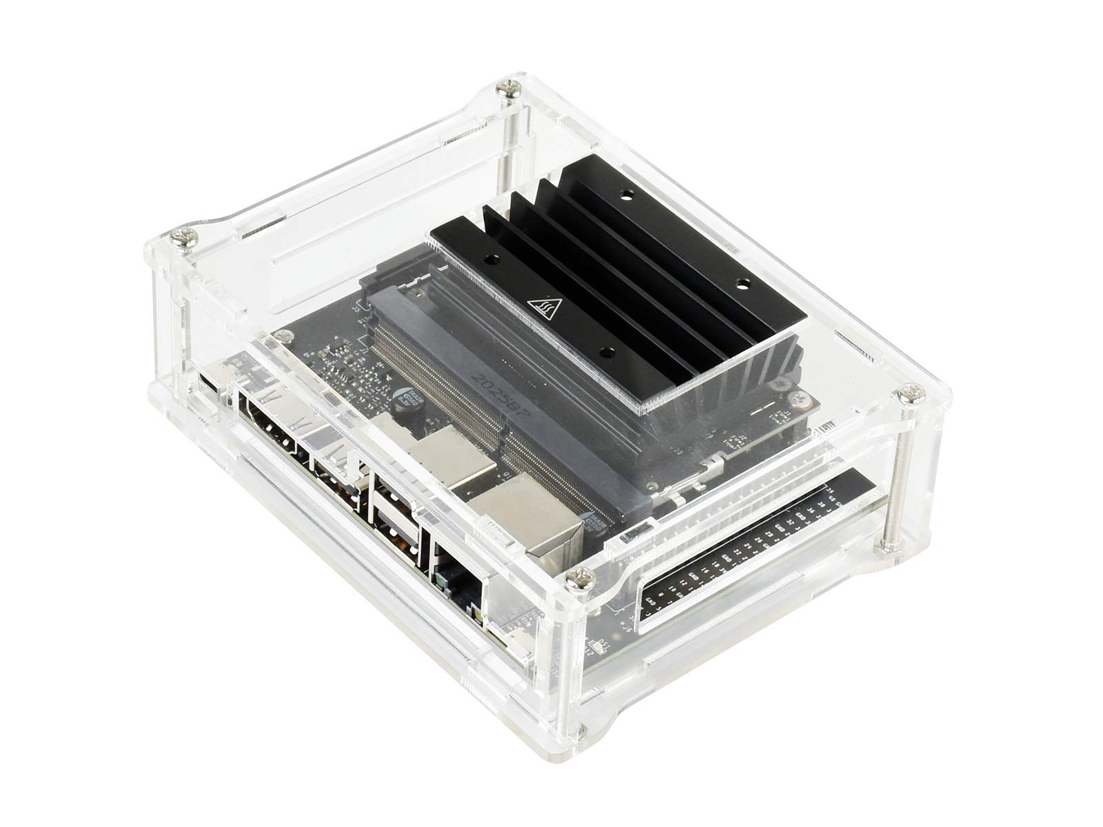 Waveshare Jetson Nano Acrylic Case Specialized for Jetson Nano 2GB Developer Kit Precise Opening Design Easy Access for GPIO and Camera Port