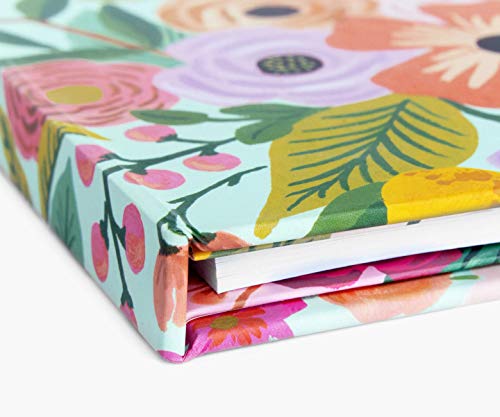 RIFLE PAPER CO. Garden Party Clipfolio, Illustrated Hardcover and Contrasting Interior, Features Strong Gold Clip on the Front, Comes with Writing Pad with 50 Lined, Perforated Sheets