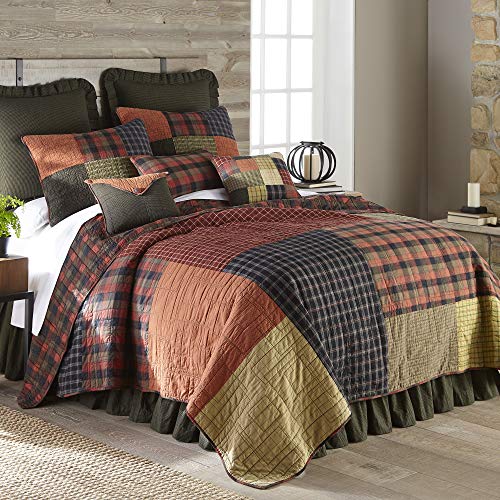 Donna Sharp Throw Pillow - Woodland Square Lodge Decorative Throw Pillow with Patchwork Pattern - Square