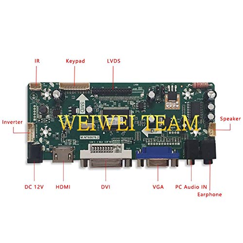 Lysee Mobile Phone Parts - 12.1 inch 800X600 Display Screen LQ121S1DG31 TFT LCD Panel M.NT68676.2 LCD Controller Board HDMI+DVI+VGA Audio PC