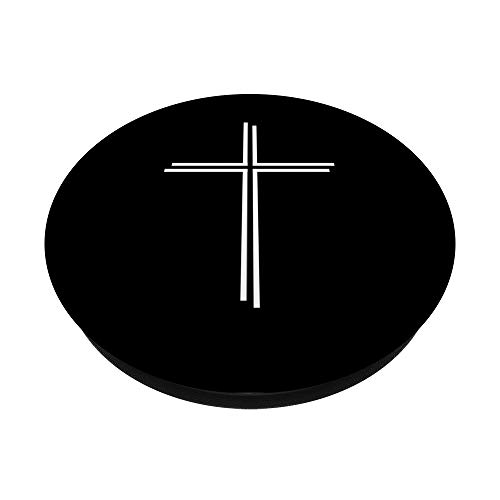 Plain White Jesus Cross PopSockets PopGrip: Swappable Grip for Phones & Tablets