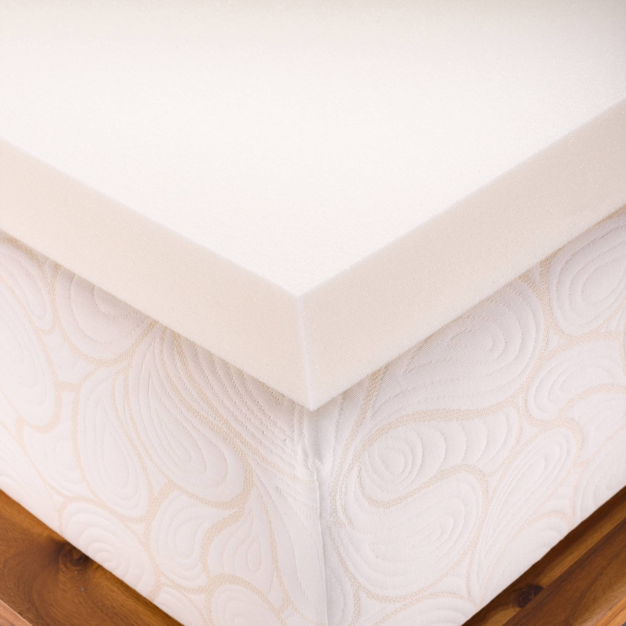 AmericanMade Twin Size 3 Inch Thick, Firm Conventional Polyurethane Foam Mattress Pad Bed Topper Made in The USA