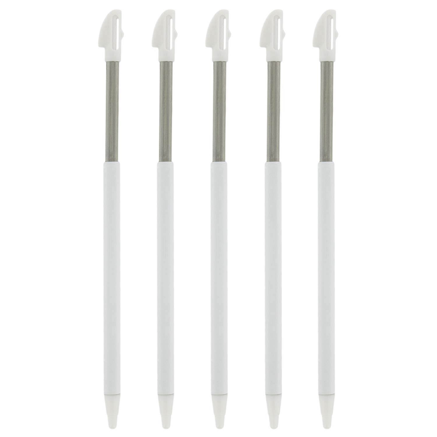 Assecure Metal Extendable Stylus for Nintendo 3DS XL - 5 Pack White | ZedLabz