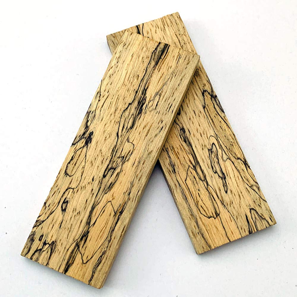 Aibote 1 Pair Spalted Maple Wood Knife Handle Scales Slabs Custom DIY Tools Material for Blank Blades Knives Jewelry Handicrafts Making(4.7"x1.6"x0.31")