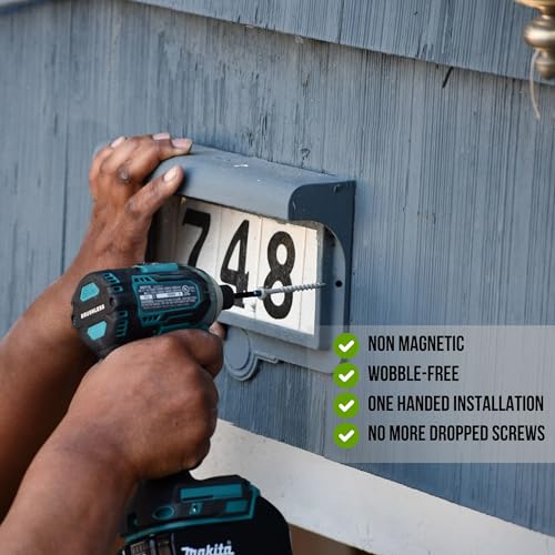 Velocity Exterior 2 Inch Wood Screws Contractor Pack (Size #8) – Stick Tight Technology, Made with Carbon Steel, Includes Hexstix Bit & Storage Organizer Fence Screws for Wood (450 Pieces)