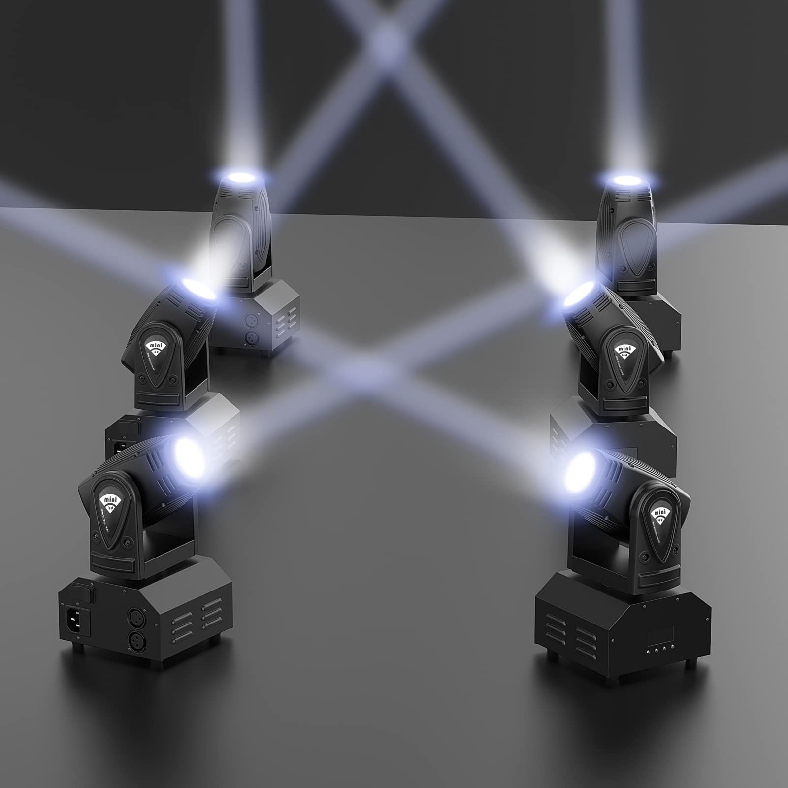2PCS 10W RGBW Moving Head Beam Light DJ Disco Party Lighting