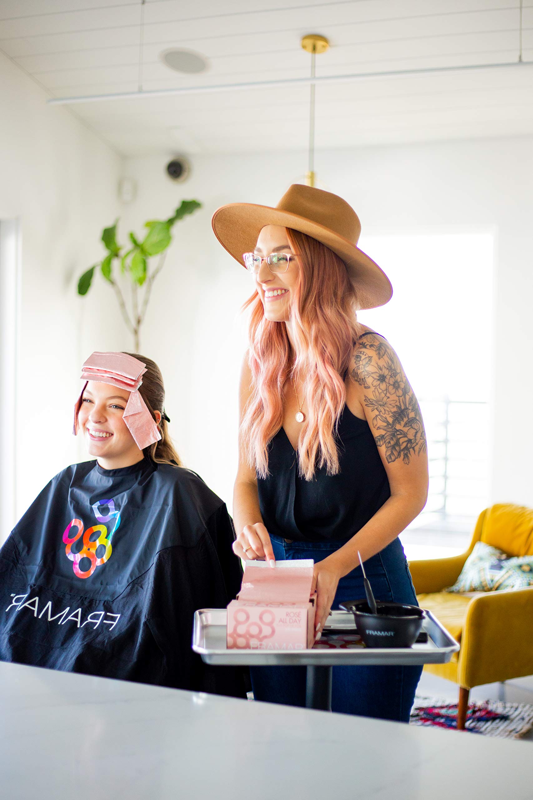 Framar Rosé All Day Pop Up Hair Foil, Aluminum Foil Sheets, Hair Foils For Highlighting - 500 Foil Sheets
