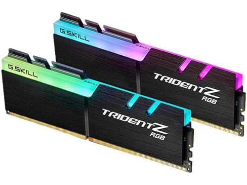 G.SKILL F4-3200C14D-16GTZR Trident Z RGB Series 16 GB (8 GB x 2) DDR4 3200 MHz PC4-25600 CL14 Dual Channel Memory Kit - Black with Full Length RGB LED Light bar