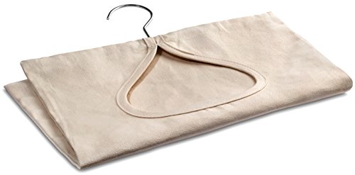 Handy Laundry Clothespin Bag - 11" x 15" - Holds 100 Medium-Sized Clothes Pins, Durable Canvas Material, Hook for Hanging and Effortlessly Sliding on The Clothesline with an Extra-Large Opening.