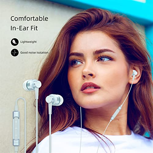 SoundMAGIC ES30C Wired Earbuds with Microphone Noise Isolating in Ear Headphones HiFi Sound Earphones Comfortable Fit Blue