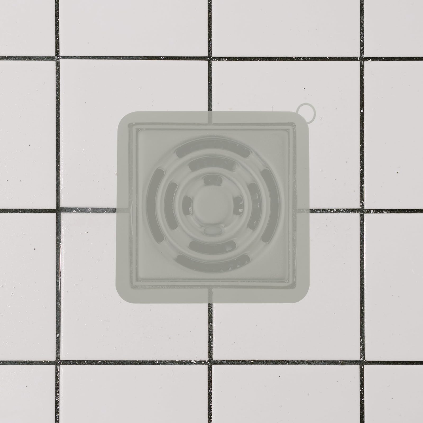 PATIKIL Silicone Floor Drain Anti-Odor Mat, 5Pcs Shower Drain Stopper Square Silicone Floor Drain Cover for Kitchen Bathroom, Grey