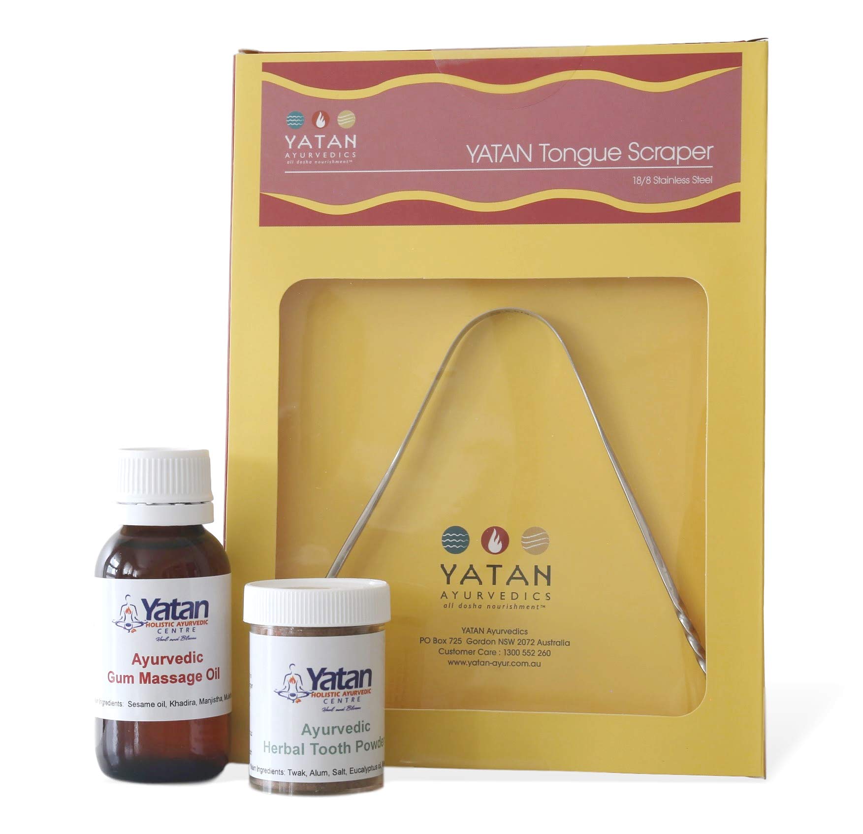 Yatan Ayurvedics Dental Care Kit - for Fresh Breath, Teeth Whitening & Good Oral Hygiene