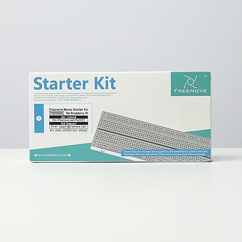 Freenove Basic Starter Kit for Raspberry Pi 5 4 B 3 B+ 400 Zero 2 W, 383-Page Detailed Tutorial, Python C Java Scratch Processing Code, 146 Items, 48 Projects (Raspberry Pi NOT Included)