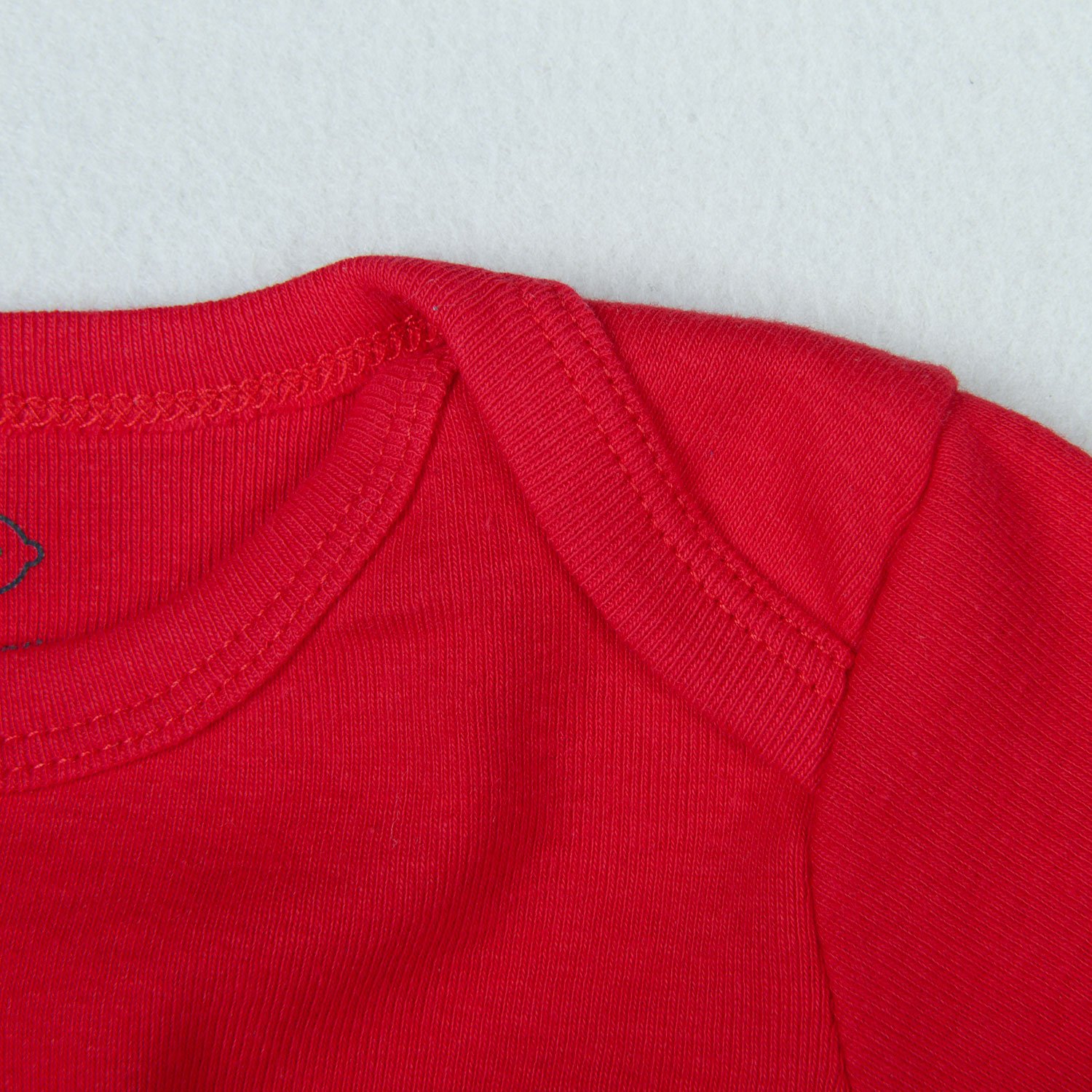 ROMPERINBOX Unisex Solid Baby Bodysuit 0-24 Months (12-18 months, Red long sleeve)