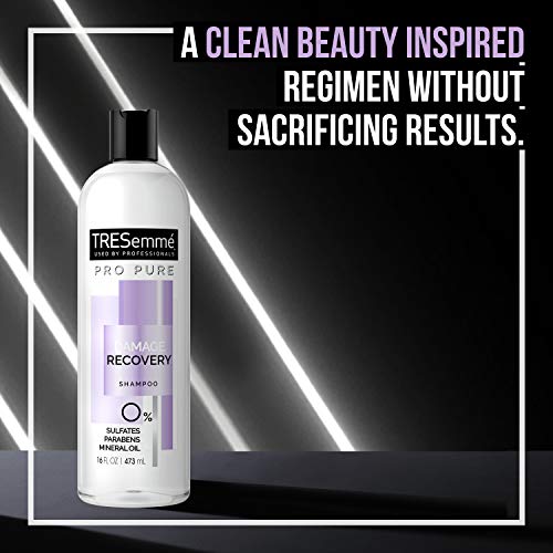 TRESemmé Pro Pure Shampoo for Damaged Hair Damage Recovery Sulfate, Paraben and Dye Free, 16 Fl Oz (Pack of 4)