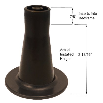 Home Paradise Bed Frame Feet Replacement | Tall Sturdy Cone Shaped Legs | Protect Your Floor by Changing Your Bed Wheels with These Bed Frame Glide | Dark Brown (4)