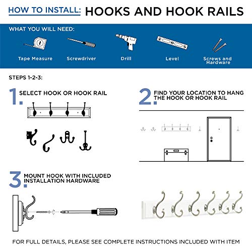 Franklin Brass Single Prong Towel Hook, Robe Hook Matte Nickel Towel Holder for Bathroom, Bathroom Accessories, FBSPRH5-MN-C