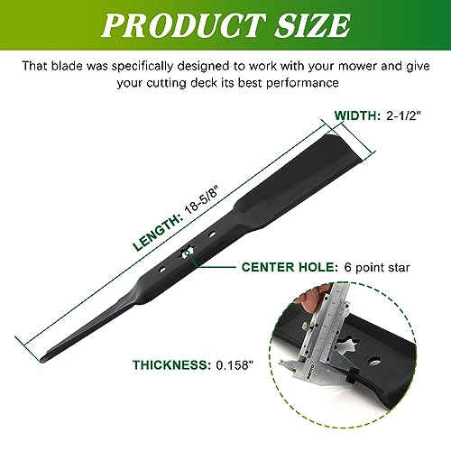 Apeixoto 942-05056a Lawn Mower Blades Compatible with Cub Cad et Zero Turn 54" Deck Mower 742-05056 Medium Lift Blade Fit for Cub Cadet RZT-L54 XT1 XT2 Troy-Bilt