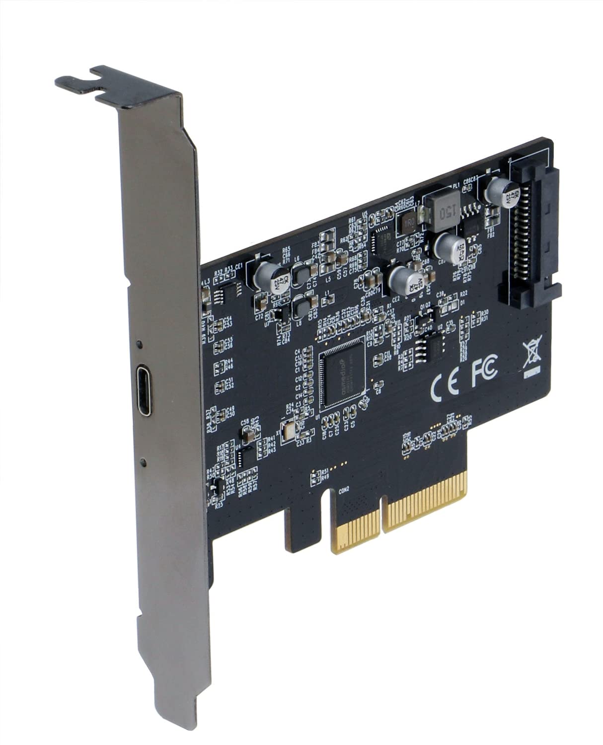 SEDNA - PCIe x4 1 Port USB 3.2 Gen 2x2 Type C (20Gbps) Adapter Card