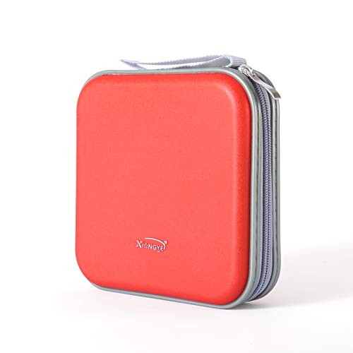 Home Wing Durable CD Case, DVD Storage for Movies on DVD Collection Red