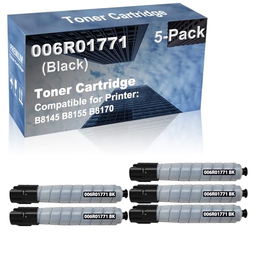 5-Pack Compatible High Yield B8145 B8155 B8170 Printer Cartridge Replacement for 006R01771 Toner Cartridge (Black)