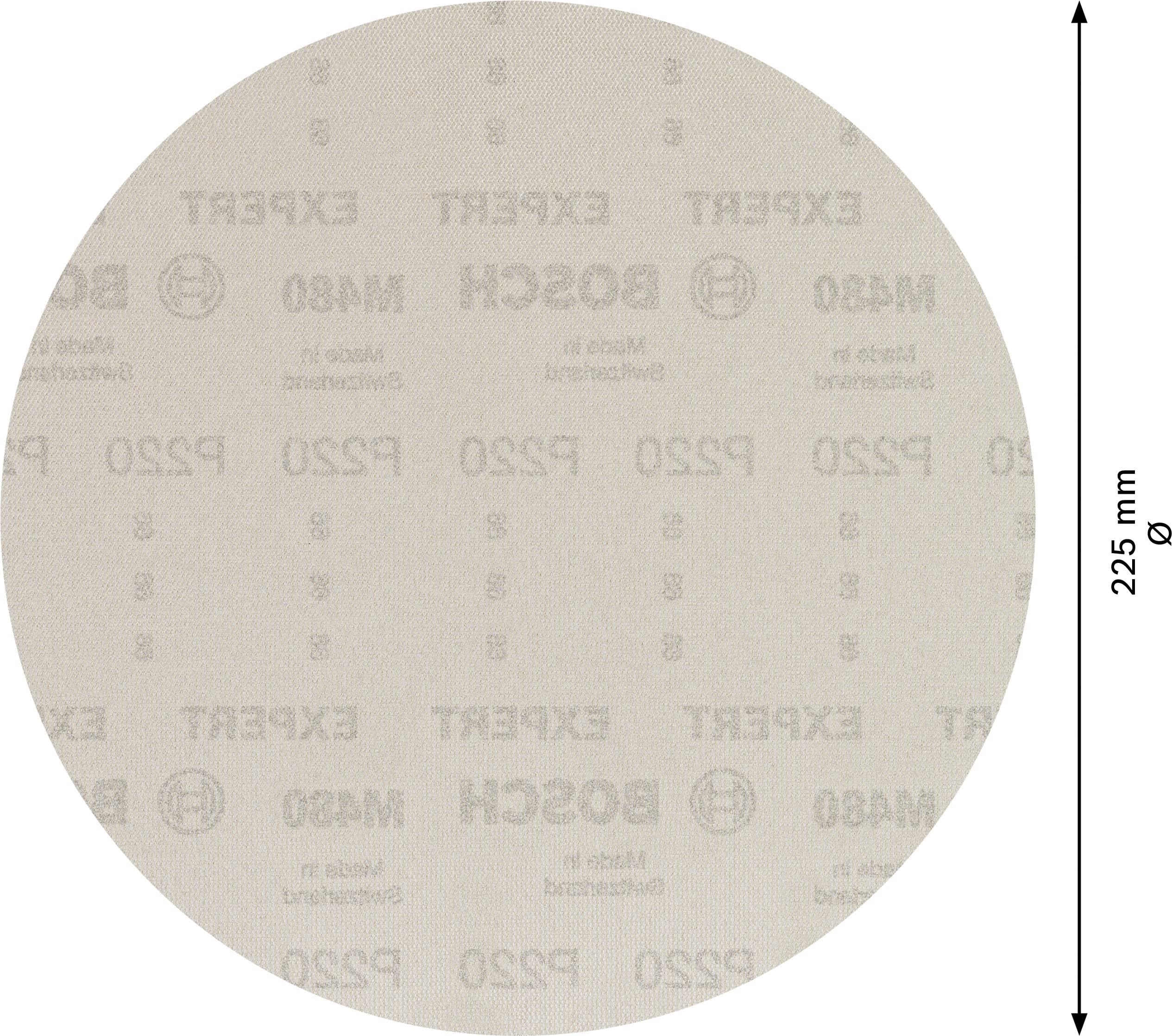 Bosch Professional 25x Expert M480 Sanding Net (Ø 225 mm, Grit 220, Accessories Drywall Sander)