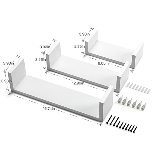 AMADA HOMEFURNISHING 2 Pack Floating Shelves and U-Shaped Floating Shelves