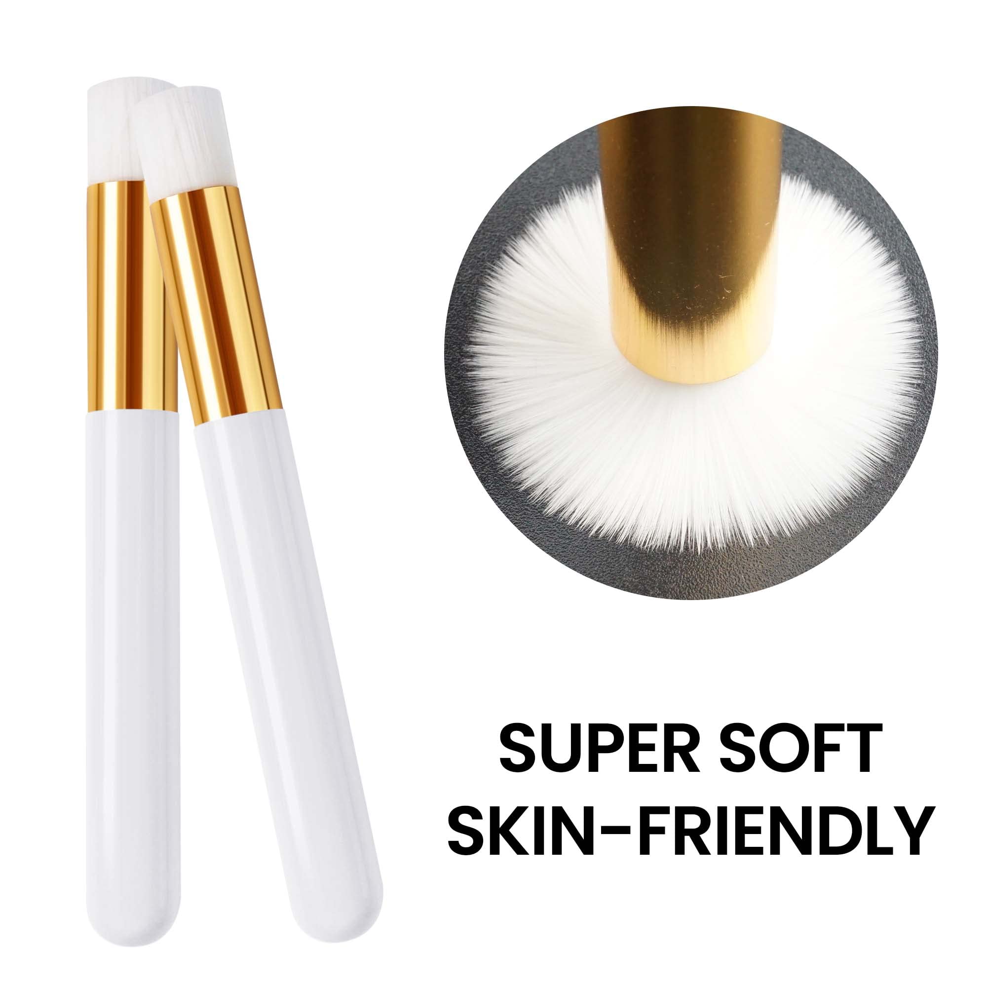 30 PCS Lash Shampoo Cleansing Brush for Eyelash Extension Super Soft Facial Cleaning Brush Use For Eye Bath Wash Kit By Camillash(30 PCS White)