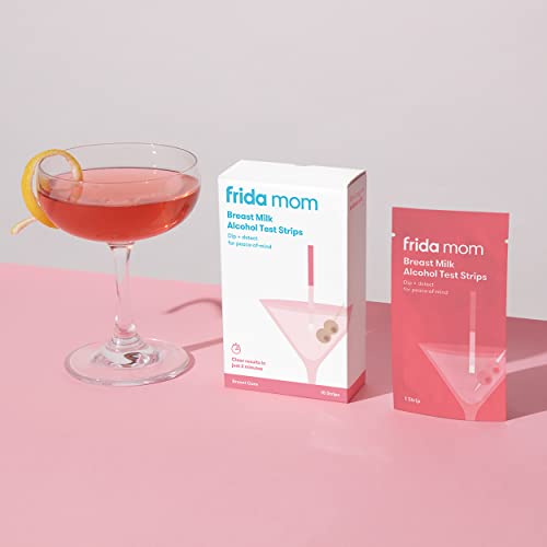 Frida Mom Alcohol Detection Test Strips for Breast Milk - at Home or On The go Peace of Mind in 2 Minutes - 15 ct