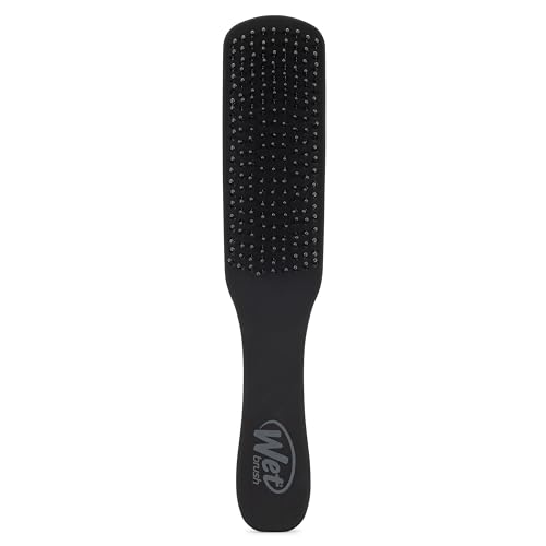 Wet Brush Detangling Hair Brush for Men, Black - Stimulates Scalp & Beard for Fuller Stronger Healthier Hair - Intelliflex Detangler Bristles Promote Hair Growth & Protect from Breakage - Pain-Free