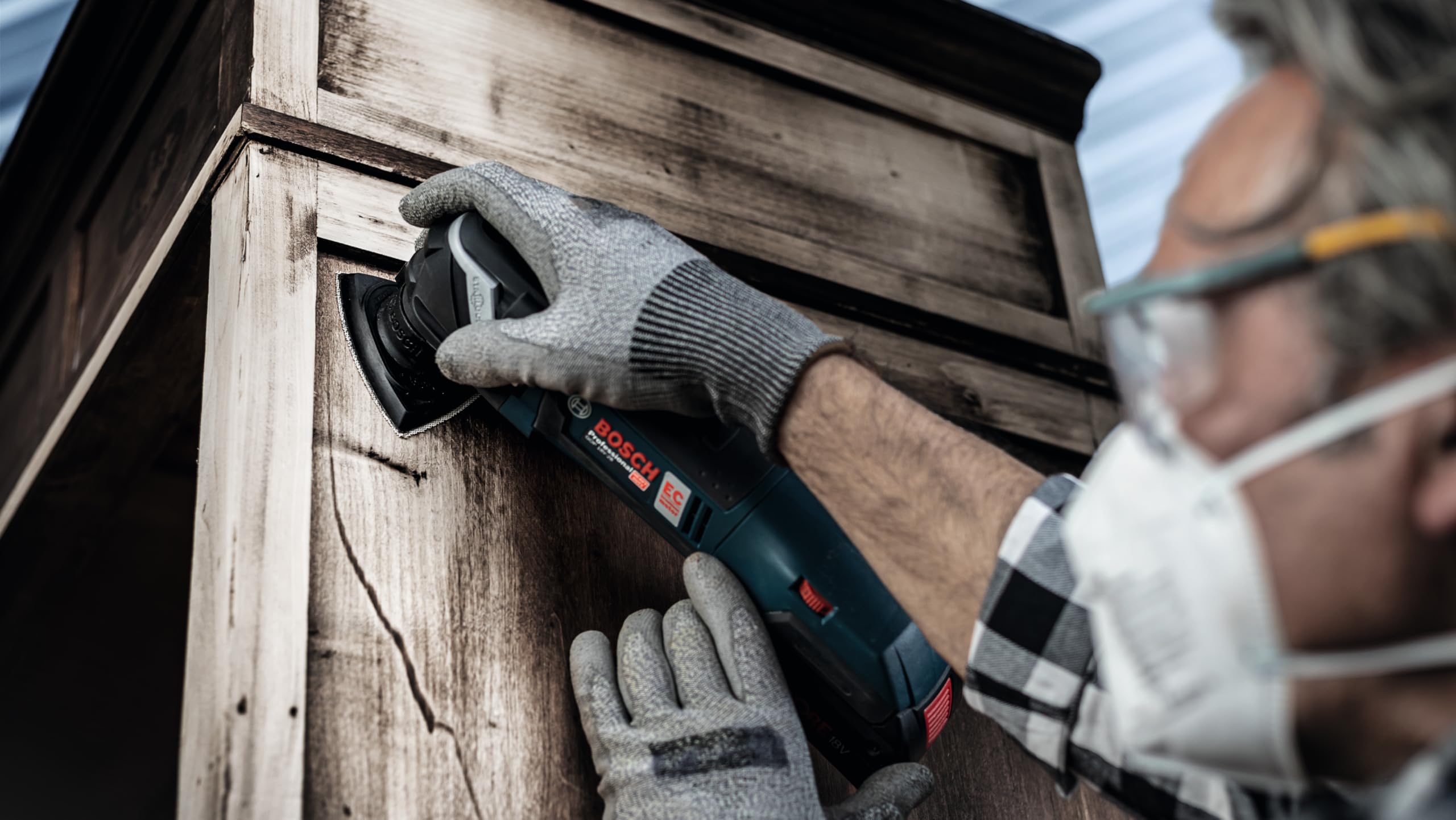 Bosch Professional 5X Expert C470 Sandpaper (for Hardwood, Paint on wood, 93x93 mm, Grit 180, Accessories Delta Sander)