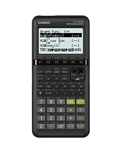 CASIO PRIZM FX-CG50 Color Graphing Calculator,Black & White,7.21" Wx10.32 Lx2.05 H & fx-9750GIII, Standard Graphing Calculator, Python and Natural Text Book Display, Black