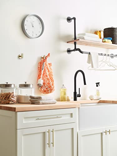 Amerock BH26542BBZ | Golden Champagne Single Robe Hook | 2-1/4 in. (57 mm) Length Towel Holder | Arrondi | Towel Hook for Bathroom | Bathroom Hardware | Bath Accessories