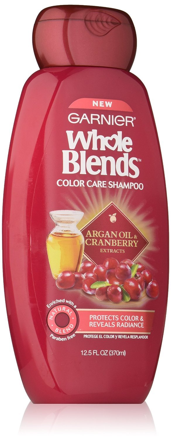 Garnier Whole Blends Color Care Shampoo and Conditioner Set with Argan Oil and Cranberry Extracts, 12.5 Ounces each